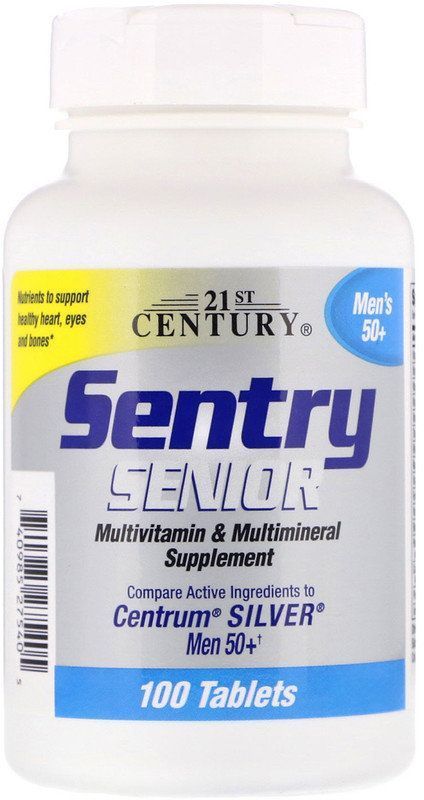 21st Century Sentry Senior Men's 50+ Multivitamin & Multimineral ...